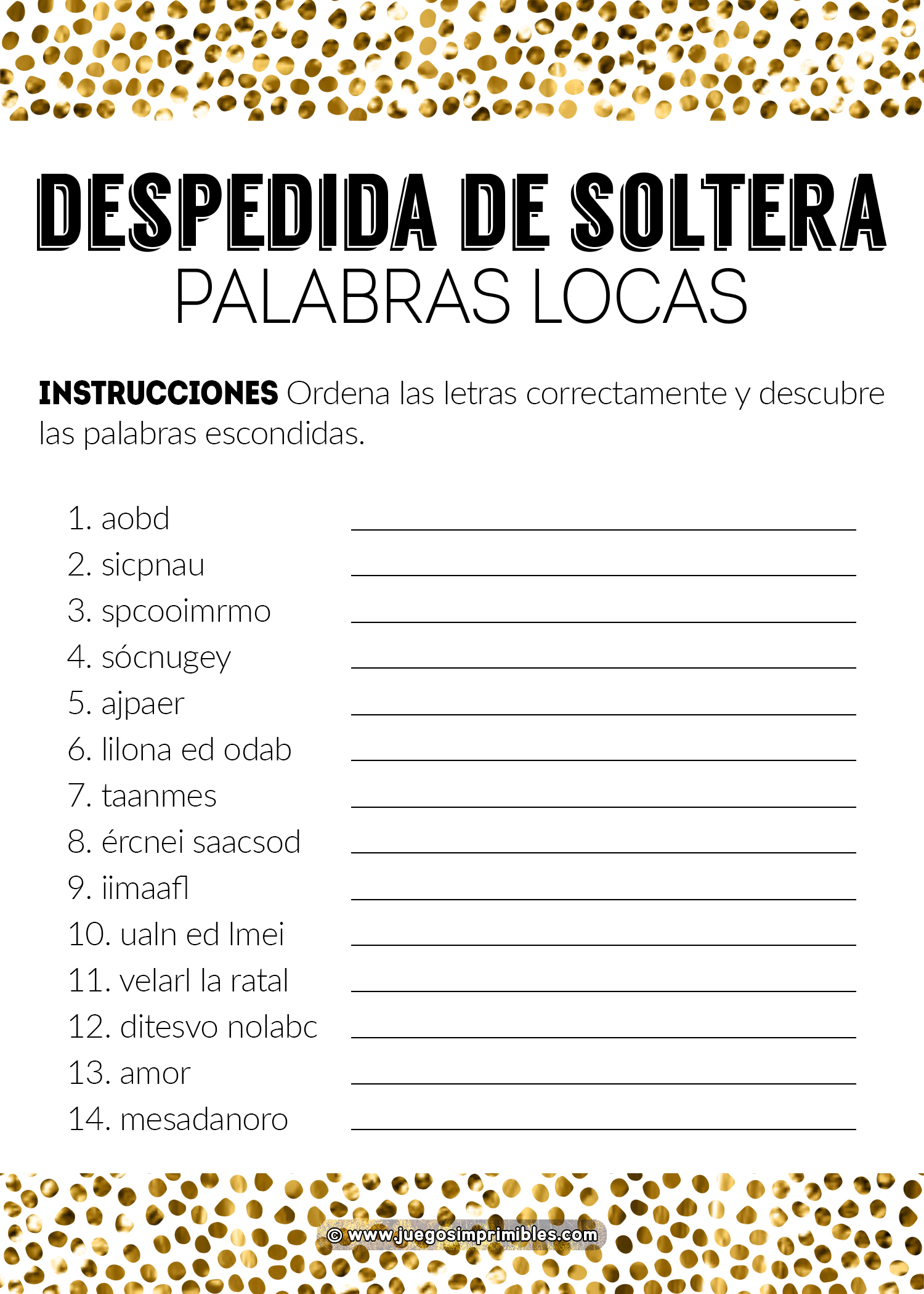 Palabras Locas: El Juego Perfecto para tu Despedida de Soltera