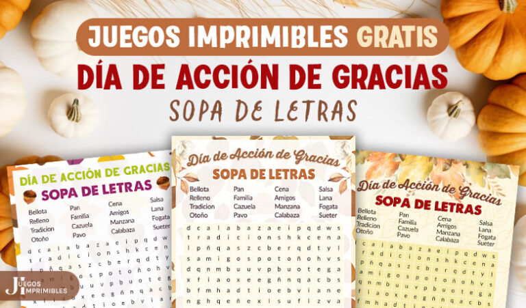 Divertida Sopa de Letras para el Día de Acción de Gracias - Juegos ...